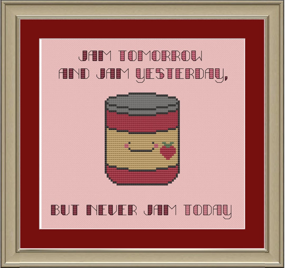 Jam Tomorrow and Jam Yesterday: Cute Cross-stitch Pattern - Etsy