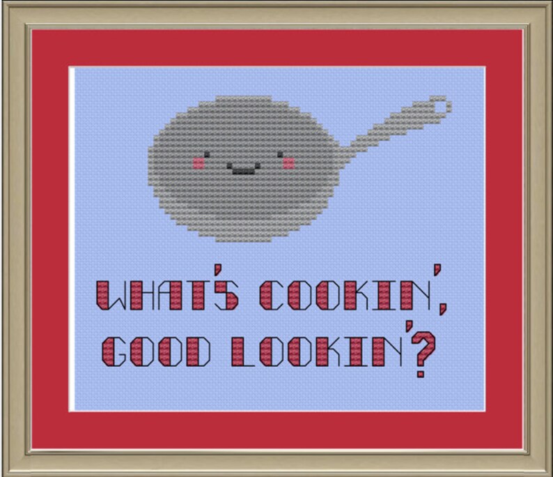What's Cookin, Good Lookin: Cute Pan Cross-stitch Pattern - Etsy