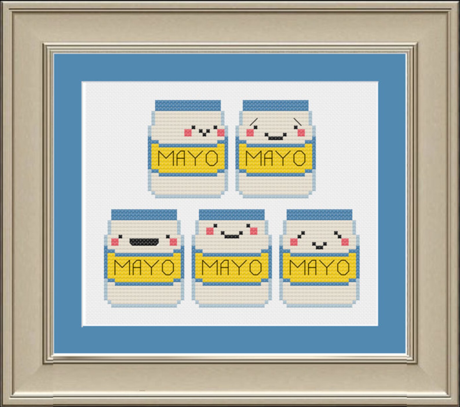 Cinco De Mayo: Funny Mayonnaise Cross-stitch Pattern - Etsy