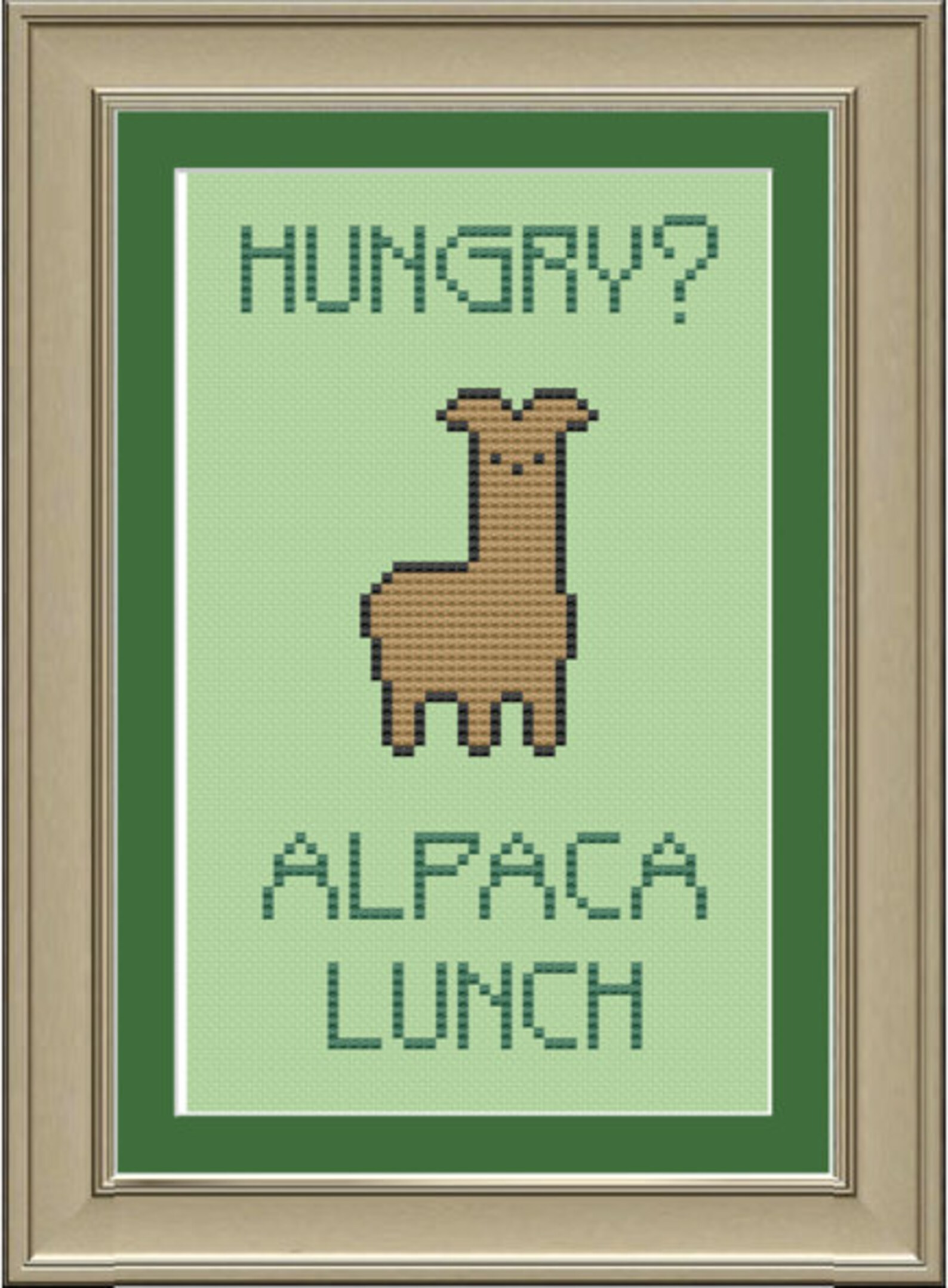 Hungry ... Alpaca Lunch --- Funny Llama Cross-stitch Pattern - Etsy