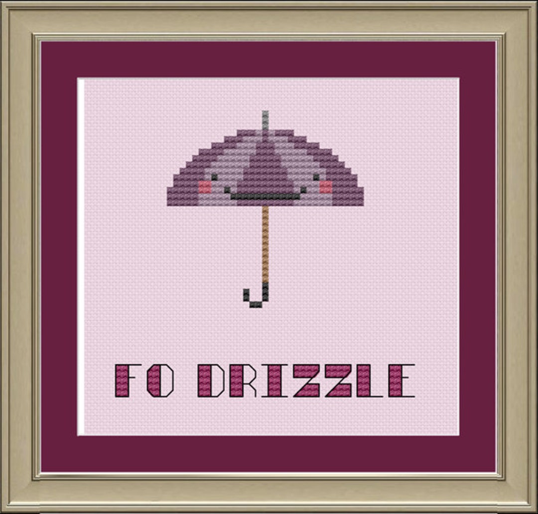 Fo Drizzle: Funny Umbrella Cross-stitch Pattern - Etsy