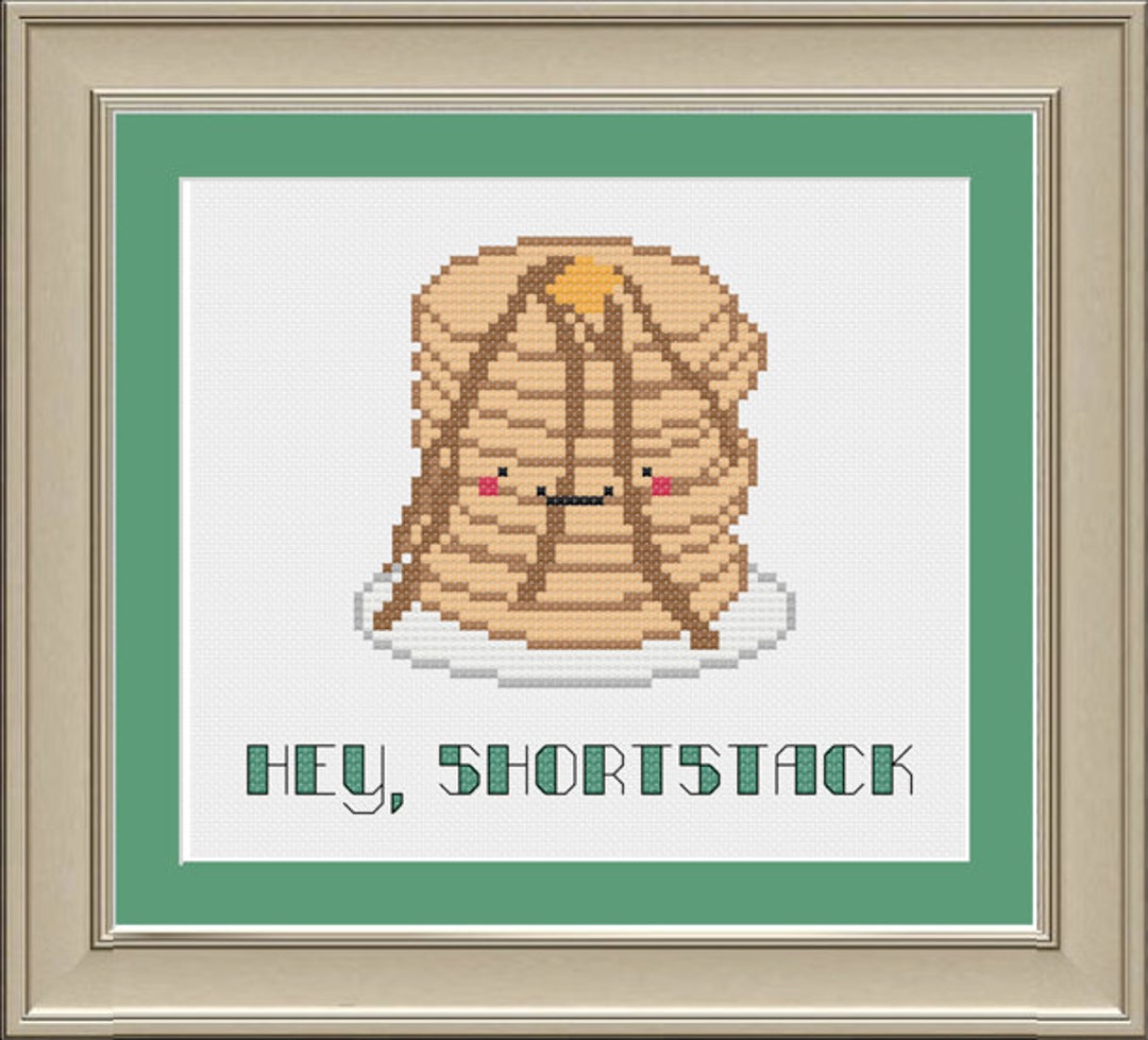 Hey, Shortstack: Cute Pancake Cross-stitch Pattern - Etsy