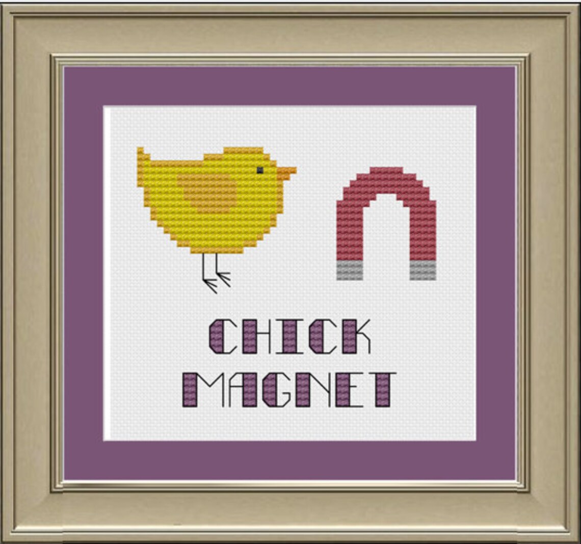 Chick Magnet: Funny Cross-stitch Pattern - Etsy