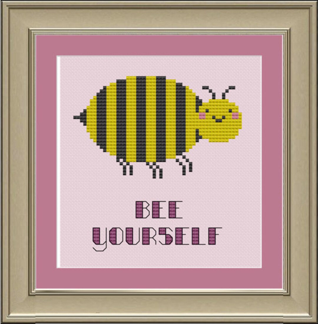 Bee Yourself: Cute Bee Cross-stitch Pattern - Etsy