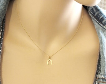 Gold Shell Necklace 14k Gold Clam Shell Necklace Small | Etsy