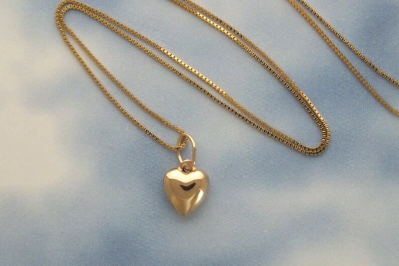 Gold Heart Necklace Tiny Solid 14k Gold Heart Necklace 14k - Etsy Gold Heart Necklace Tiny Solid 14k Gold Heart Necklace 14k - Etsy