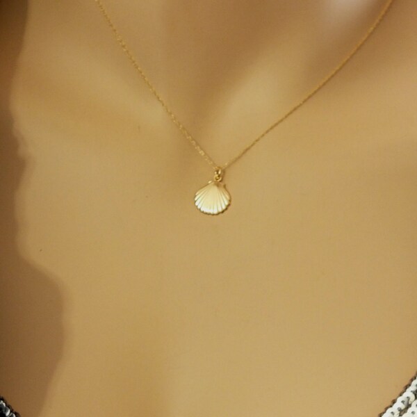 Gold Shell Necklace - Etsy