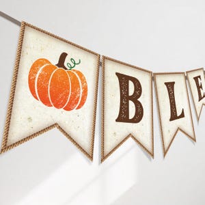 Blessed Thanksgiving Fall Banner. Printable | Instant Download | PDF ...