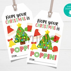 Hope Your Christmas is POPPIN Tag Pop It Fidget Toy - Etsy