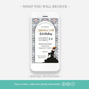Flamenco Party Invitation | Spain & Andalusian Mosaic Theme ...