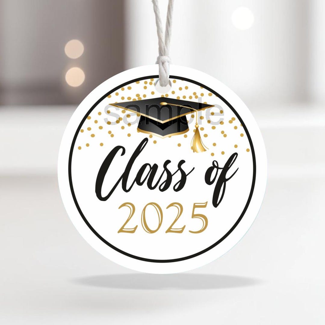 Class of 2025 Tag | 2-inch Round Graduation Tag | Printable | Non ...