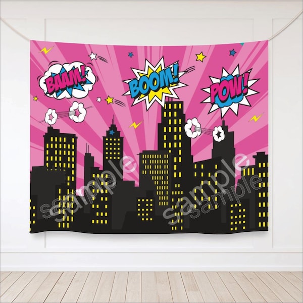 Superhero Backdrop - Etsy