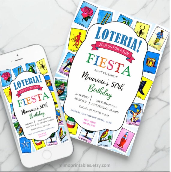 Loteria Cards Invitations