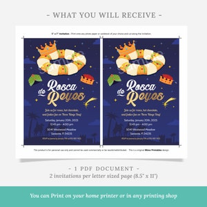 Rosca De Reyes King's Day Reyes Magos Printable & Digital File Included ...