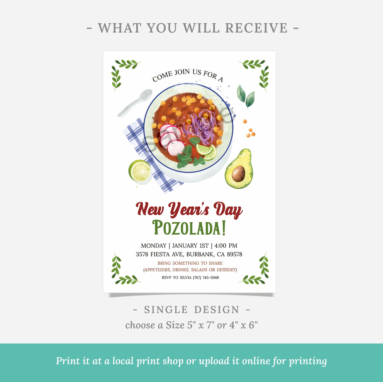 Pozolada Invitation | Mexican Fiesta - Family Gathering | Needs ...