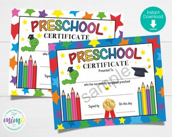 Pre-k Graduation Diploma Fill in the Blanks by Hand PRINT AT - Etsy
