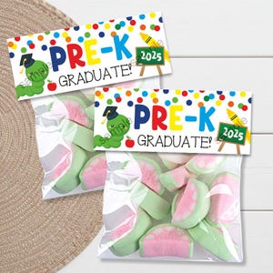 PRE-K Graduate 2025 Treat Bag Topper: Candy Bag Topper. Printable, 5" X ...