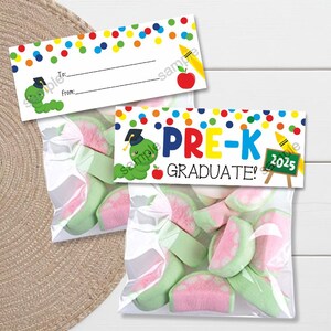 PRE-K Graduate 2025 Treat Bag Topper: Candy Bag Topper. Printable, 5" X ...