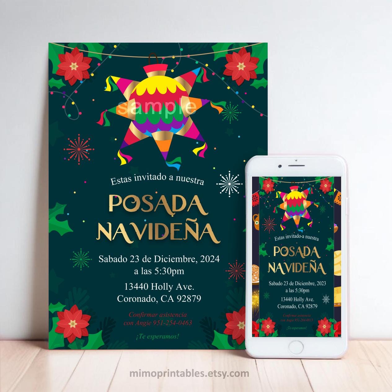 Posada Mexicana | Fiesta Navideña | Mexican Party Invitation ...