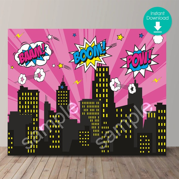 Superhero Backdrop - Etsy