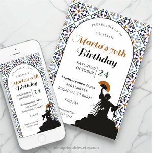 Flamenco Party Invitation | Spain & Andalusian Mosaic Theme ...