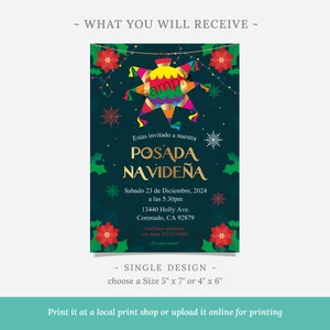 Posada Mexicana | Fiesta Navideña | Mexican Party Invitation | Personalization Needed ...