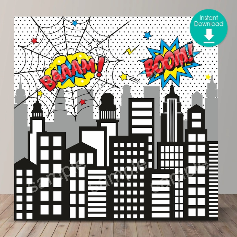Superhero Backdrop - Etsy
