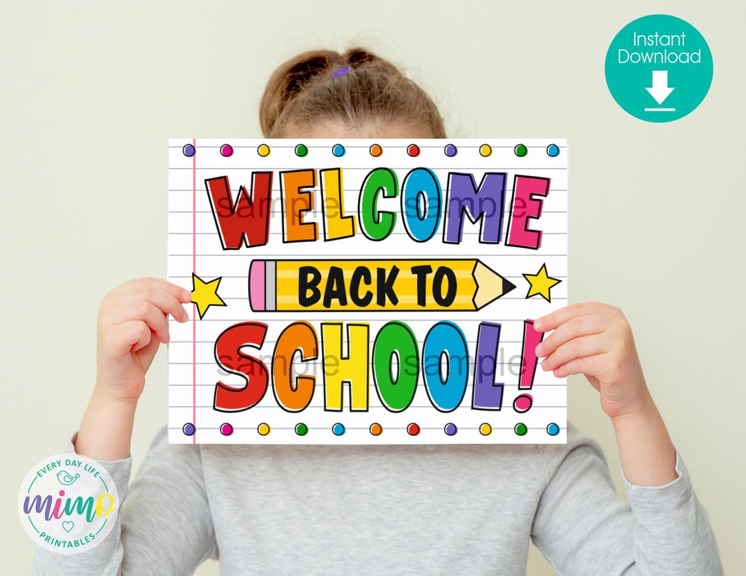Welcome Back to School Sign / Letter Size / Printable & Instant ...