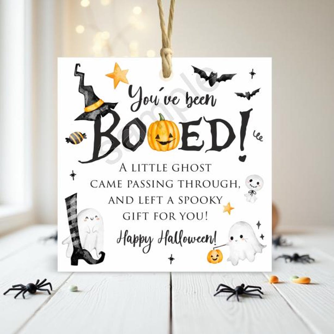 You've Been Booed!, Halloween, Label, Tag, Gift Tag - Size 2" | Digital ...