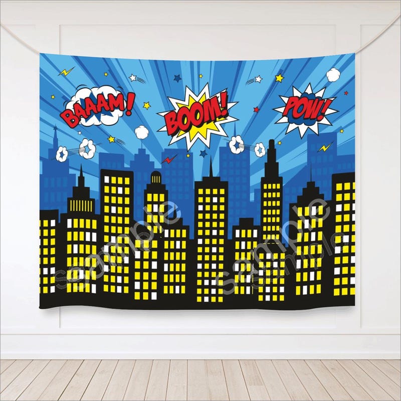 Superhero Backdrop - Etsy