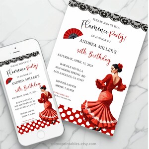 Flamenco Birthday Party Invitation: Spanish Fiesta (printable & Digital ...