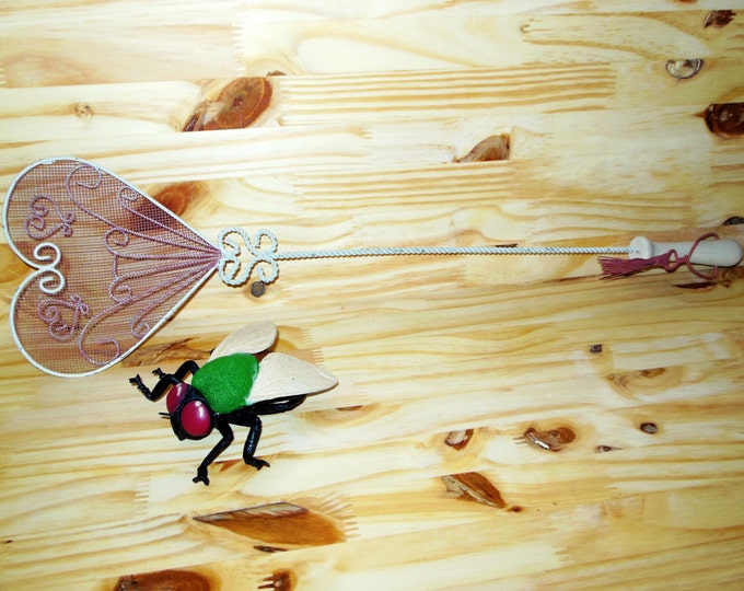 Vintage Metal Decorative Fly Swatter Pink & White - Etsy