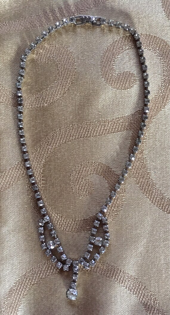 1950's Rhinestone Necklace - Gem