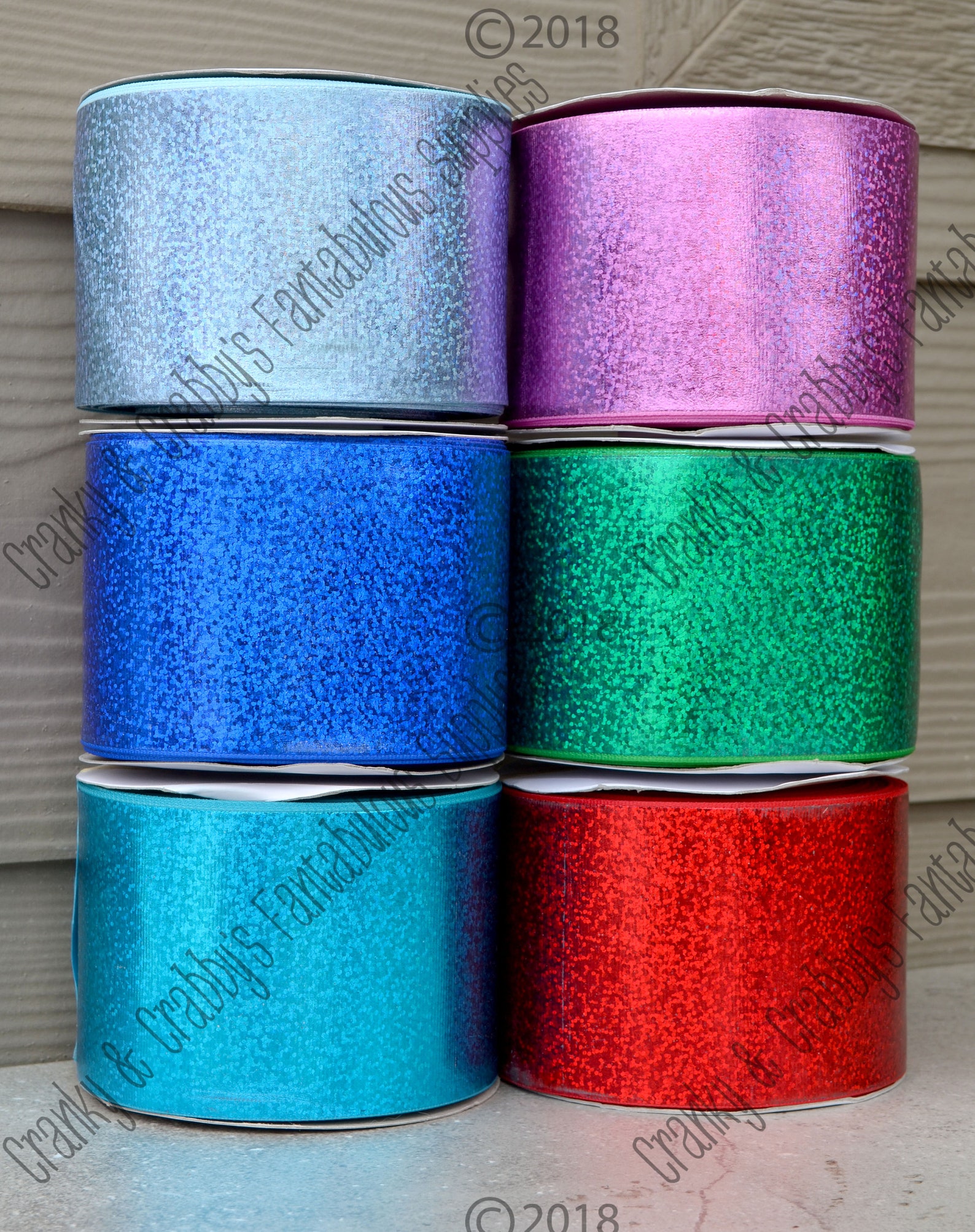 3 Inch Laser Foil Ribbon - Soft and Flexible - 1 Yd - 3 Inch Wide - 6 ...