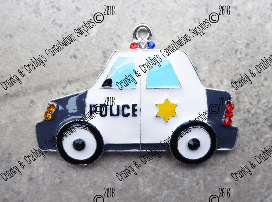 V Police Car Pendant - Original Design - 50mm X 35mm Thin Blue Line - Etsy