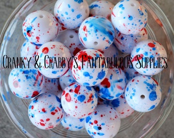 20mm Resin Neon Splatter Gumball Beads Chunky Necklaces | Etsy