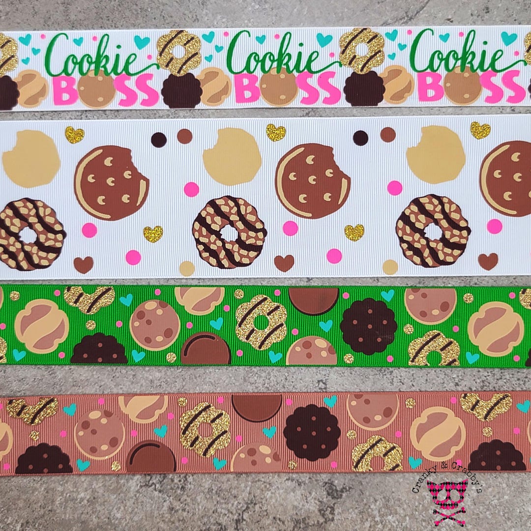 X Cookie Boss Ribbon - US Designer Ribbon - 1yd - 2 Sizes - 3 in or 1.5 ...