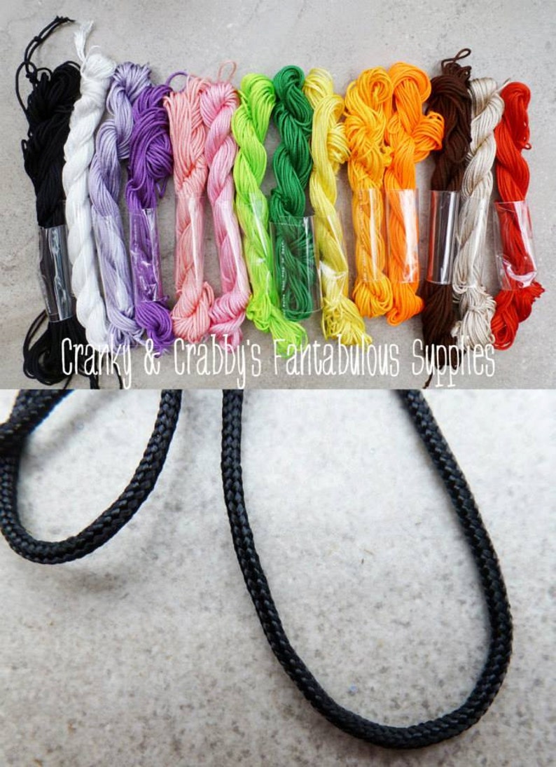 Nylon Cording - - 16 Yds - 13 Colors Your Choice 1.5mm - for Adjustable ...