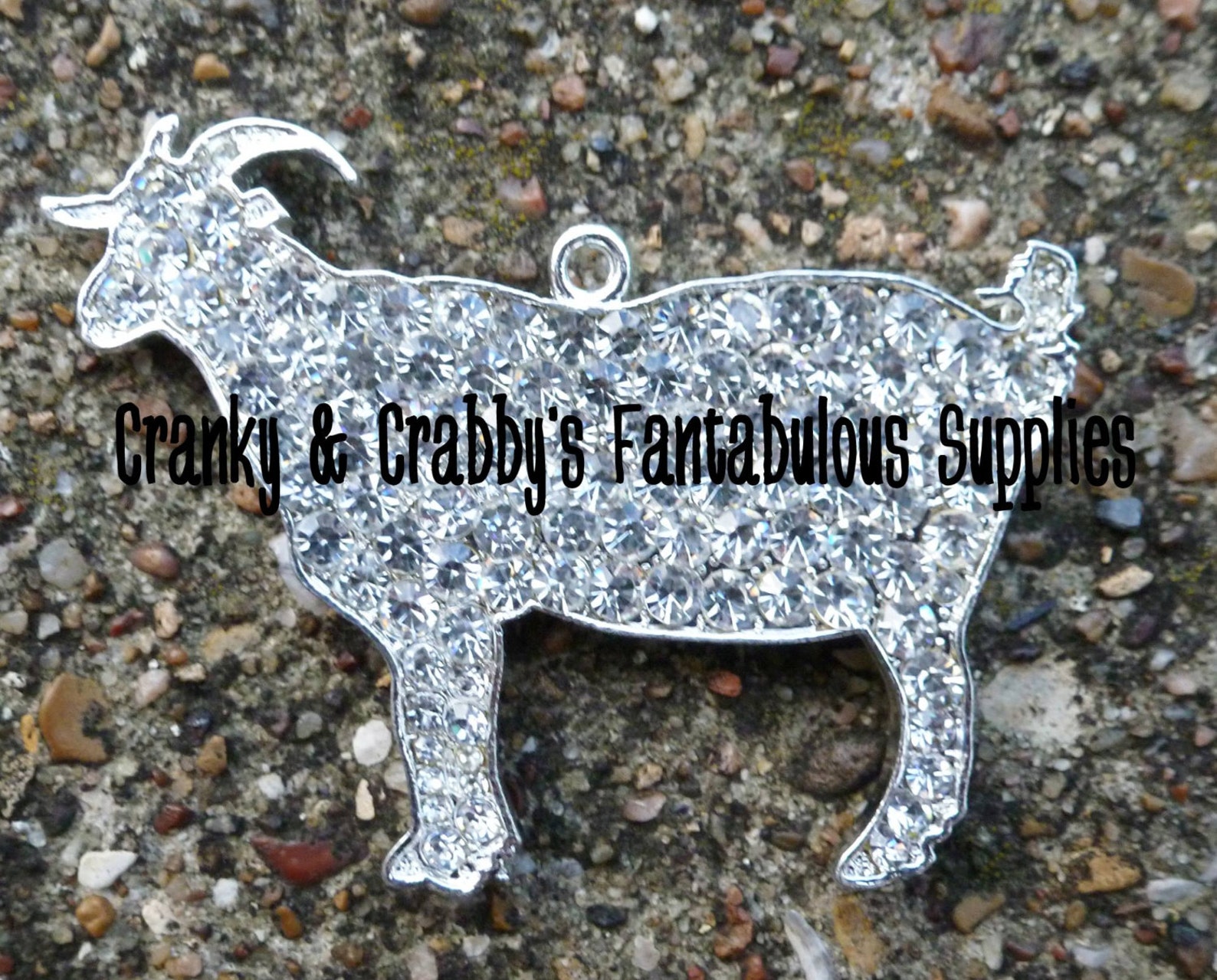 Rhinestone Goat 47mm X 57mm Livestock Chunky Necklace - Etsy