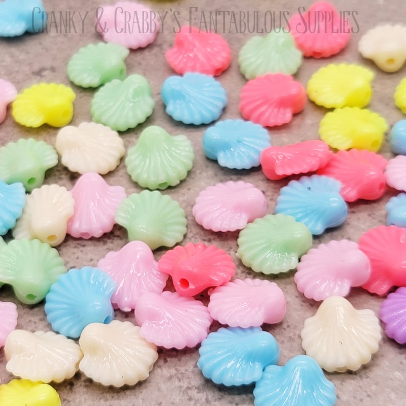 I -13.5mm X 3.5mm Paste Shell Shaped Beads - Chunky Necklaces - Set of ...