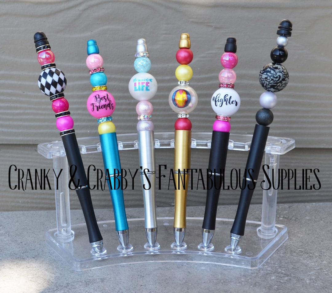 Pen Display Stand - Beadable Pen - Add Beads Pen - Clear - Easy to ...