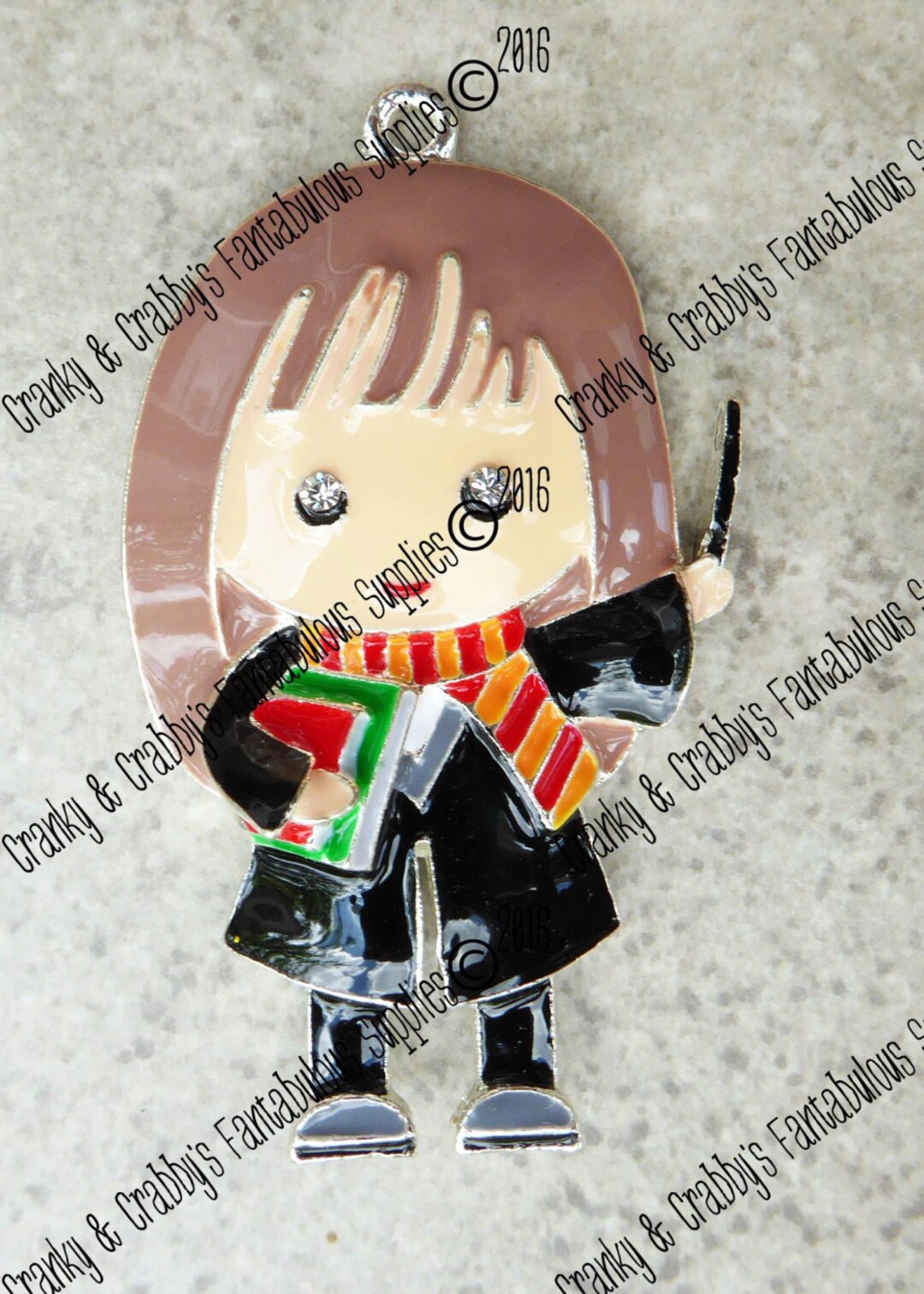 CUSTOM Boy Wizard Friend - Enameled & Rhinestone - Chunky Necklaces ...