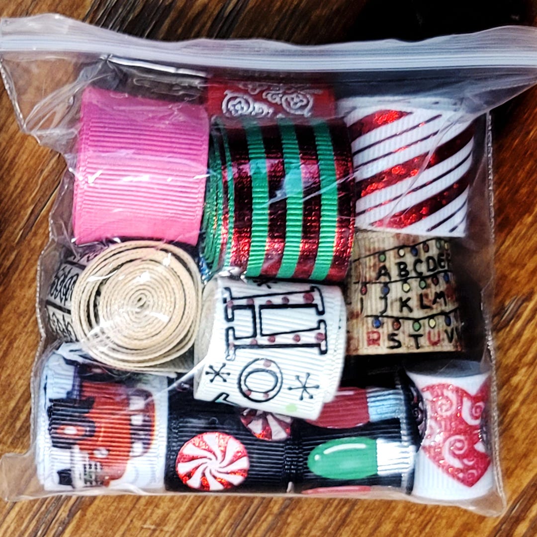 X Grab Bag Ribbon - Christmas Theme - 7/8" - Hoilidays - Etsy