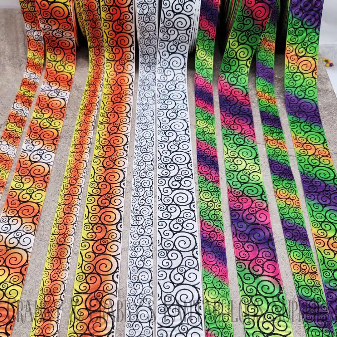 I Halloween Swirl- Hocus Pocus Coordinate- US Designer Printed Ribbon ...
