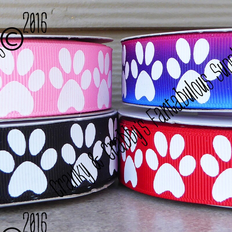 Paw Print Ribbon - Etsy