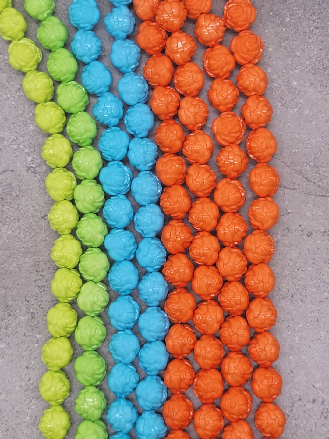 CLEARANCE Strand/18 20mm Acrylic Solid Rose Bright Beads - Chunky ...