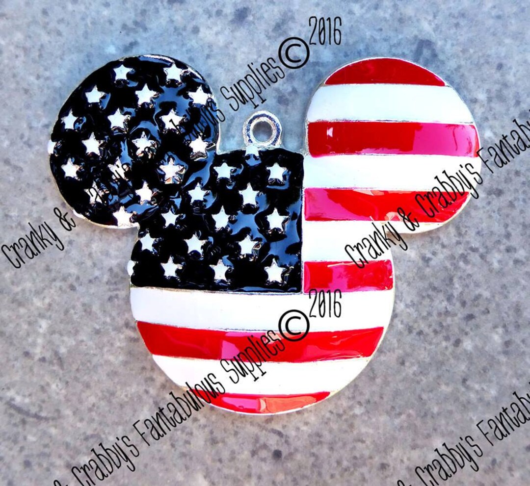 Mouse Flag - Enameled - Chunky Necklaces - 42mm X 50mm 4th of July ...