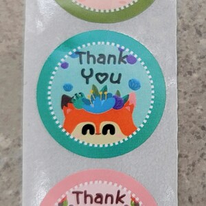 Thank You Stickers #1 - 1 Inch Diameter - Roll of 500 Stickers - 9 ...