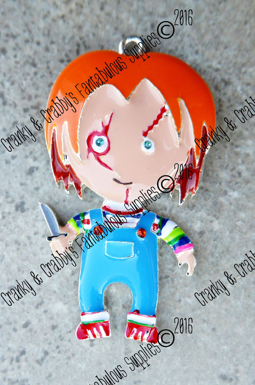 Chucky Pendant - Evil Doll - 54mm X 29mm - Possessed - Pendant, Charm ...