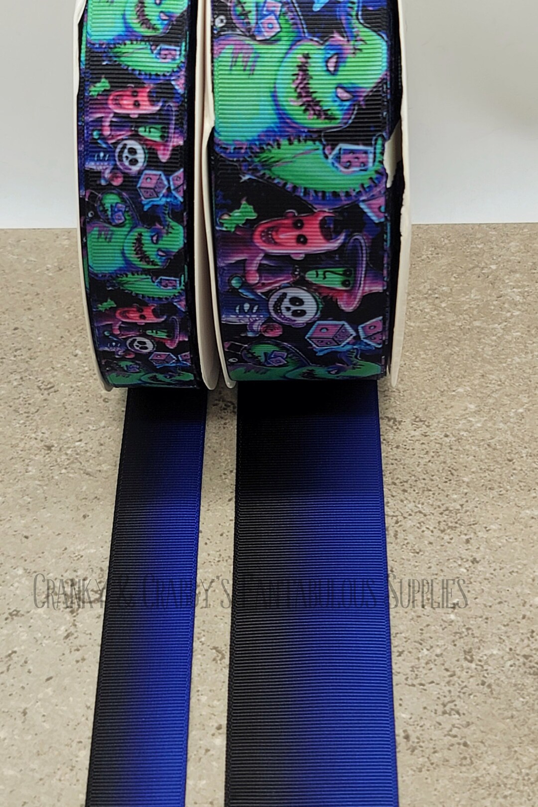 Mr Boogie & Boys Nightmare - US Designer Ribbon - 1 Yard - Lock, Shock ...